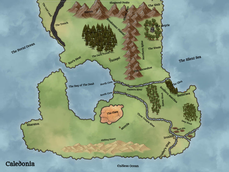 Map of Caledonia – Peter Wacht Books